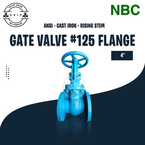 Jual GATE VALVE NBC ANSI CLASS #125 FLANGE CAST IRON CI BESI RISING ...