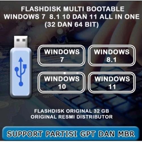 Jual Flashdisk multiboot windows buat teknisi komputerusb tinggal colok booting install semua ...