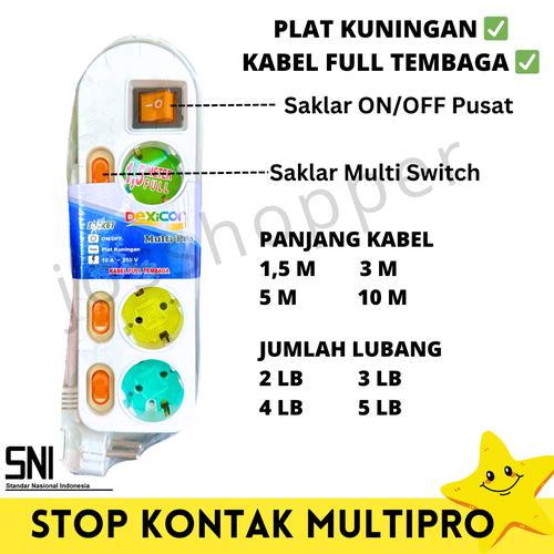 Jual STOP KONTAK MULTI SWITCH ON/OFF KABEL FULL TEMBAGA COLOKAN LISTRIK ...