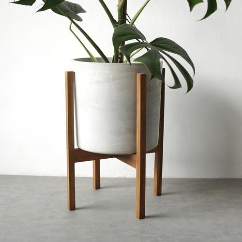 Jual POT CONCRETE 28 + Jati Standing Planter | Pot Tanaman - Pot ...