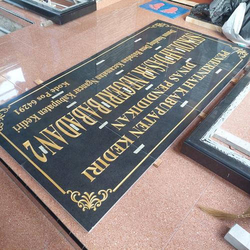 Jual Prasasti ukir grafir tulisan batu granit hitam sambungan - Kab ...
