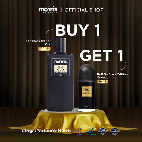 Promo [BUNDLE PARFUM BLACK X ROLL ON BLACK] Morris Black Edition 100ml ...