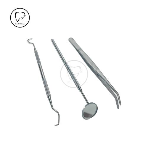 Promo Alat Standar Dental Diagnostik Kit Kaca Mulut Sonde dan Pinset ...
