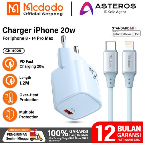 Jual MCDODO Charger iPhone Type C to Lightning PD Fast Charging 20w ...