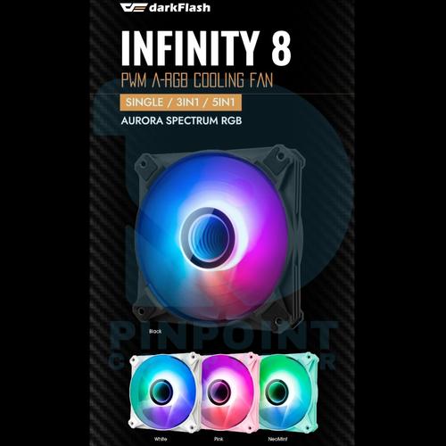 Jual darkFlash Infinity 8 PWM A-RGB Fan - 1 Pack, Black - Kota Bandung ...