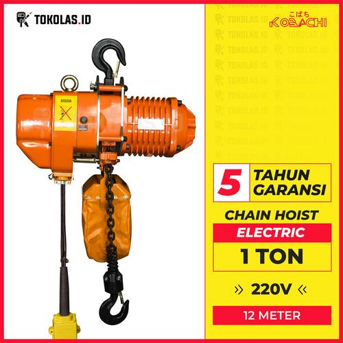 Jual Electric Chain Hoist Chain Block 1 Ton x 12M 1PH 3PH KOBACHI Japan ...