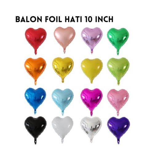 Jual Balon Foil Hati 10 Inch / Balon kecil / balon hias / balon ulang ...