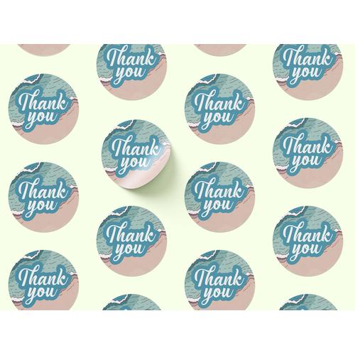 Jual Cetak Stiker Label Sticker Thank You Sticker Label Makanan Custom ...