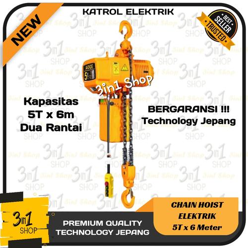 Jual Electric Chain Hoist 5 Ton x 6 Meter | Katrol Rantai Listrik 5T x ...