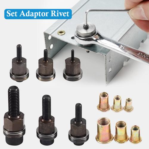 Jual Set Kepala Adaptor Rivet Mur Tanam Plat Manual Pengencang Kunci ...