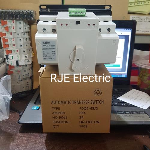 Jual Automiatic Transfer Switch COS 2 pole 63A ON-OFF-ON / Automatic Change Over Switch ATS 2 ...