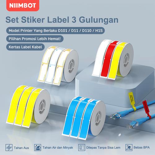 Jual 【Paket 3 Gulungan】NIIMBOT D11_H/D110_M/D101 Stiker Label Nama ...