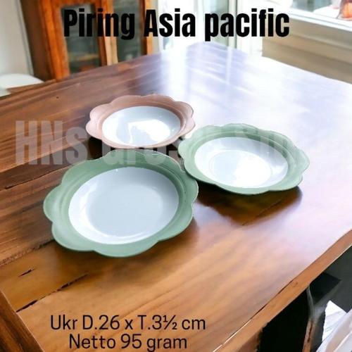 Jual Piring makan plastik bulat ASIA pacific 2 warna tebal dan ...