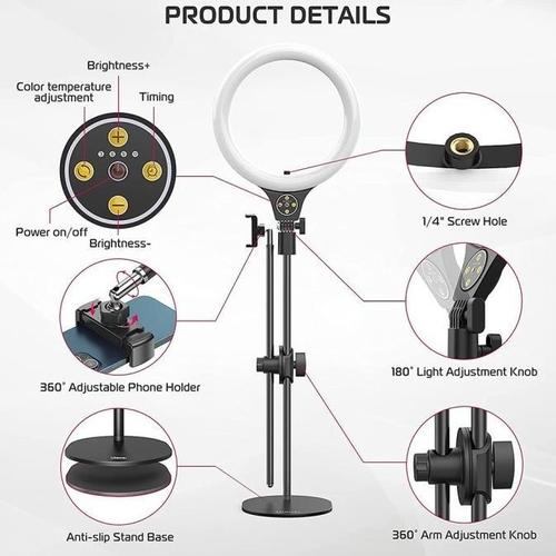 Jual Grosir Ulanzi Desktop Overhead Bracket Ring Light Set Stand U ...