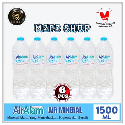Jual Air Mineral AirAlam Besar Botol Plastik Pet - 1500 ml | 1,5 liter (Harga 6 Pcs) - Jakarta ...