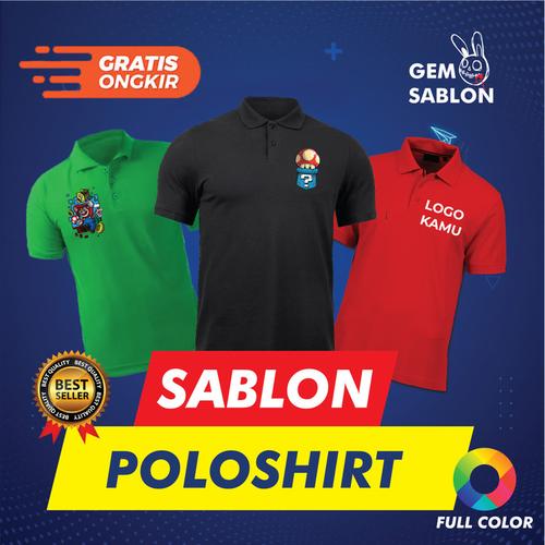 Jual Kaos Polo Shirt Polos Sablon DTF Desain suka suka termurah promo ...