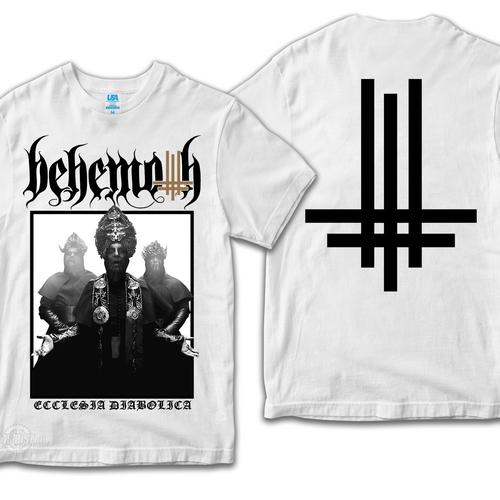 Jual Kaos band BEHEMOTH Ecclesia diabolica kaos band black metal rock ...