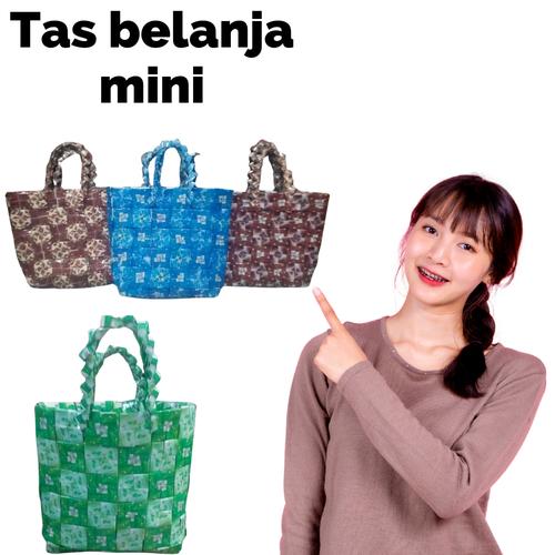 Jual tas daur ulang plastik bungkus Pop Es kerajinan anyaman untuk anak ...