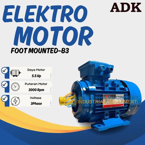 Jual Dinamo Motor 5.5 Hp 3 Phase Dinamo 5Hp Foot Mounted - 2 Pole 2800 ...
