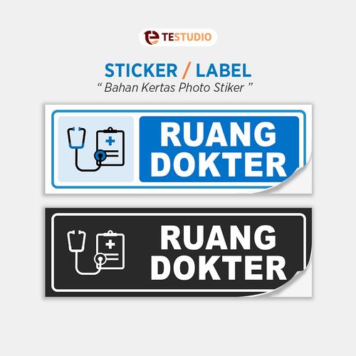 Promo Stiker Ruang Dokter Tanda Petunjuk Medis Label Sign Sticker ...