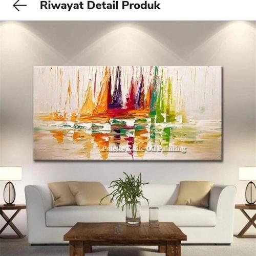 Jual Lukisan Abstrak Full Color Timbul Minimalis - 120 x 60 cm, No ...