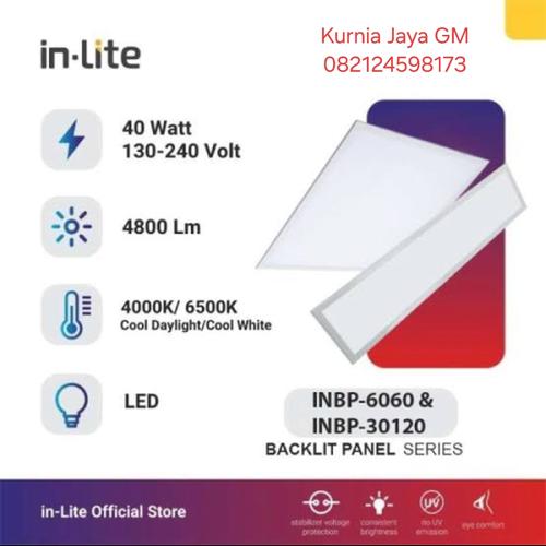Jual INLITE INBP 6060 30120 Backlit Panel Series 40watt Panel Downlight Ceilling 30x120 60x60 ...