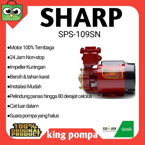 Jual POMPA AIR SHARP SPS 109 SN POMPA AIR SUMUR DANGKAL KEMAMPUAN HISAP 10 METER DINAMO 100% ...