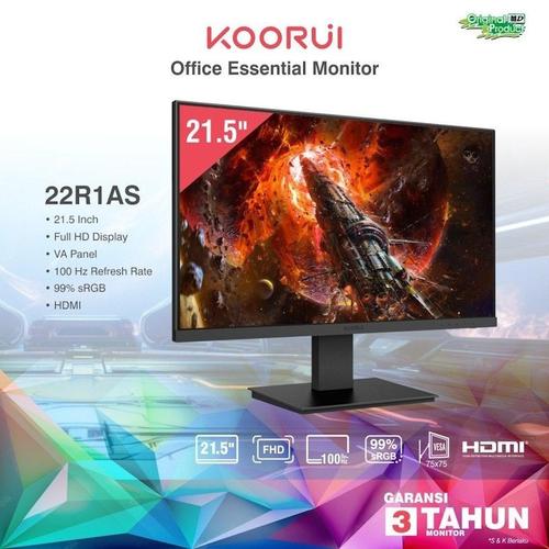 Promo KOORUI 22R1AS 22 inch FHD VA 100Hz HOME OFFICE GAMING MONITOR ...