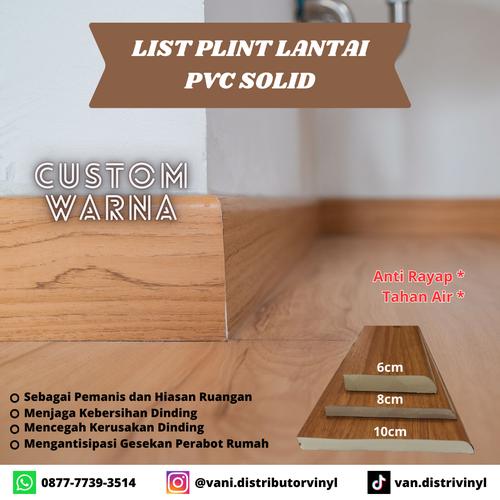 Jual List Lantai Plint PVC Solid/Skirting Dinding PVC Solid (Warna ...