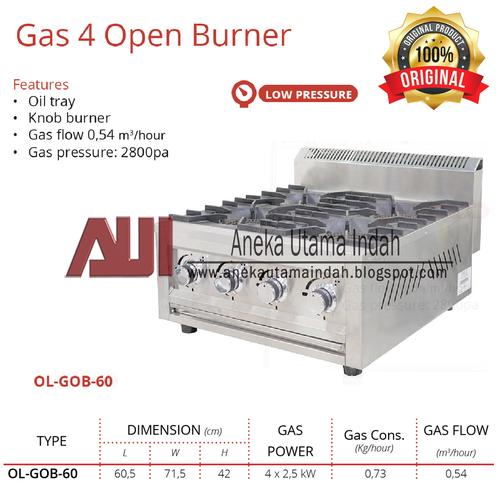 Jual GETRA GAS 4 OPEN BURNER TIPE ET - GOB - 60 - STOVE 4 BURNER - 4 ...