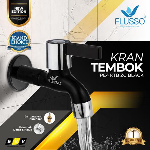 Promo KRAN AIR Tembok 1/2" inch Black Silver Jantung Kuningan ...
