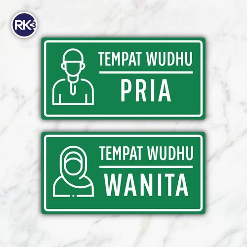 Jual Rambu Petunjuk Tempat Wudhu - Ukuran 15cm x 30cm - Bahan Akrilik ...