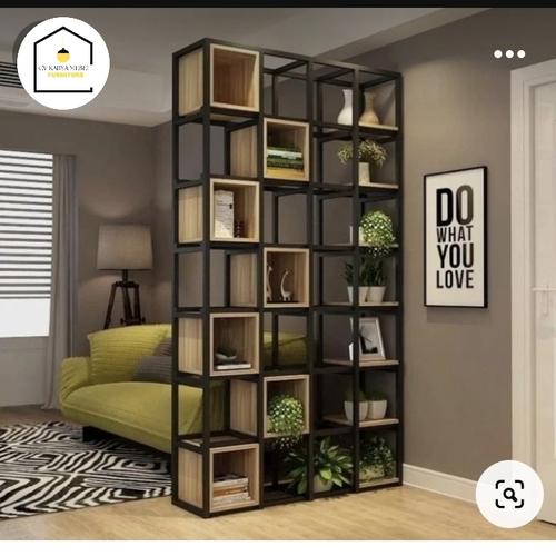 Jual rak partisi minimalis rak partisi penyekat ruangan kisi kisi besi ...