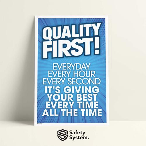Jual Poster K3 Safety Quality First Everyday Ukuran - M - Kab. Bandung ...