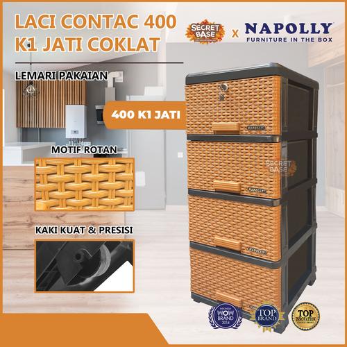 Promo NAPOLLY LACI CONTAC 400 K1 - Laci Plastik Susun / Lemari Pakaian ...