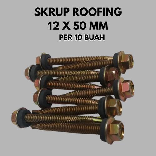Jual Per 10 buah Skrup Baut Roofing Zollo 12 x 50 mm Sekrup Rufing Rangka Baja Ringan Panjang 5 ...