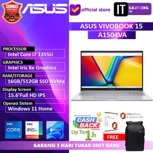Promo Asus Vivobook 15 A1504VA i7 1355U 16GB 512GB SSD 15.6'Full HD IPS ...