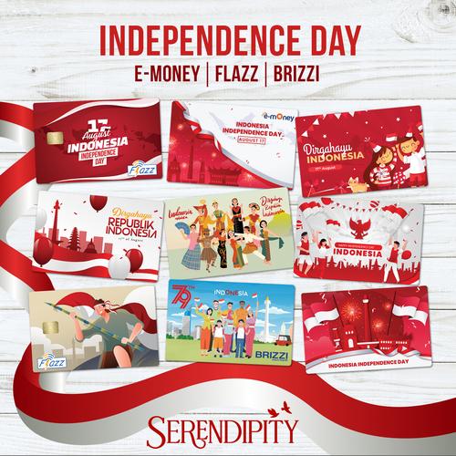 Jual Kartu E-Money eToll Flazz Brizzi Card Custom Print UV Independence ...