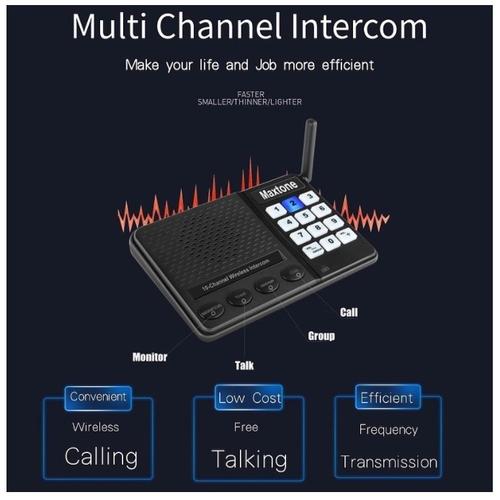 Jual Intercom Wireless 10 Ch Interphone Interkom MAXTONE SK1210 - 7 ...
