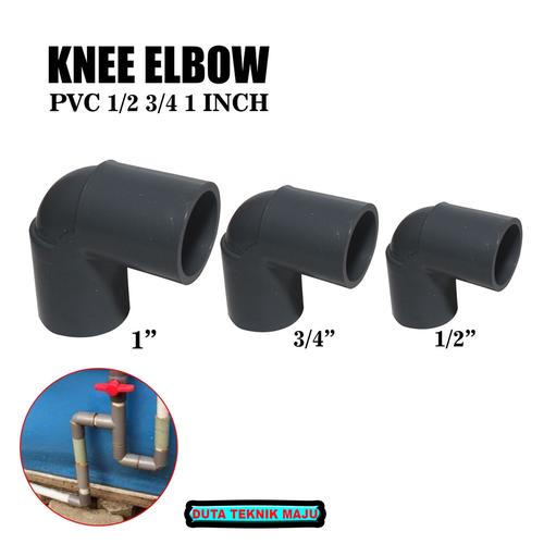 Jual Knee Elbow L PVC Fitting Keni Polos Ukuran 1/2 Inch 3/4 Inch 1 ...