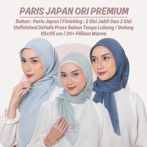 Promo PARIS JAPAN ORI PREMIUM/Hijab paris jadul segi empat/Krudung ...