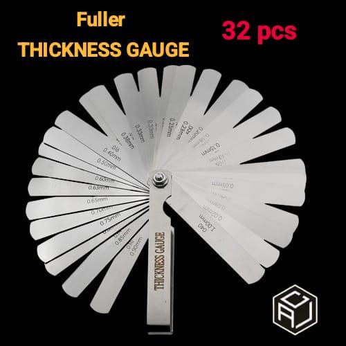 Promo 32 Blades Fuller Gauge Kit Pengukur Ketebalan Feeler Gauge Alat ...