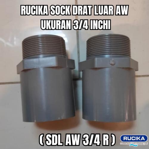 Jual Sock Drat Luar / Sdl / AW Pipa PVC Paralon Saluran Air Ukuran 3/4 ...