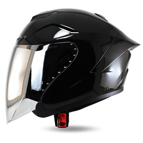 Jual Helm Half Face Jitsu J-Strike Solid SNI Terbaru Visor Silver ...