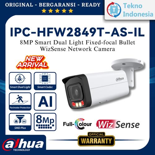 Jual Dahua IPC-HFW2849T-AS-IL 8MP Audio Slot microSD Smart Dual Light Fixed Bullet WizSense IP ...