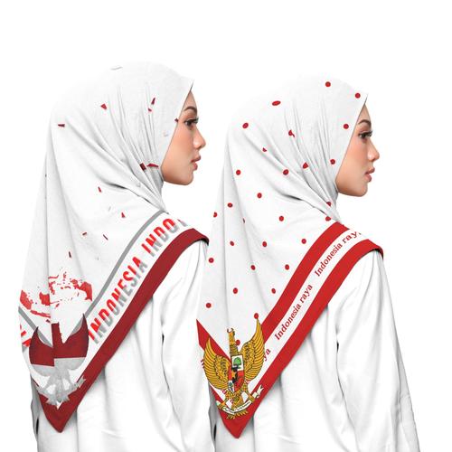 Jual hijab merah putih agustus hijab indonesia raya merdeka jilbab ...