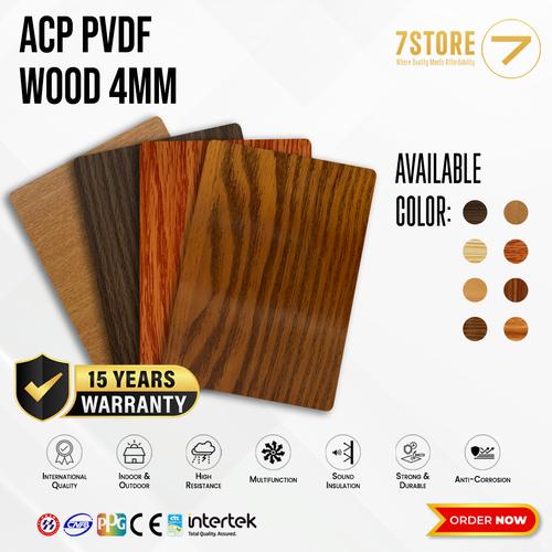 Jual SEVEN ACP PVDF 4 mm Wood Alloy 1100 0,3 mm Aluminium Composite ...