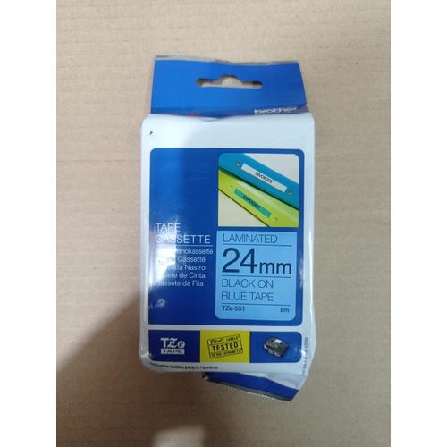Jual Label Brother 24mm TZE-551 Pita / color tape Black on Blue ...
