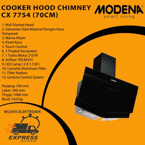 Promo Modena Cooker Hood Chimney CX 7754 Exhaust Modena 70cm Cicil 0% ...