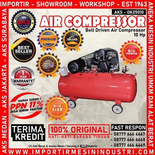 Jual Kompresor Angin Belt Driven Air Compressor Dinamo 10 Hp 250 L 8 ...